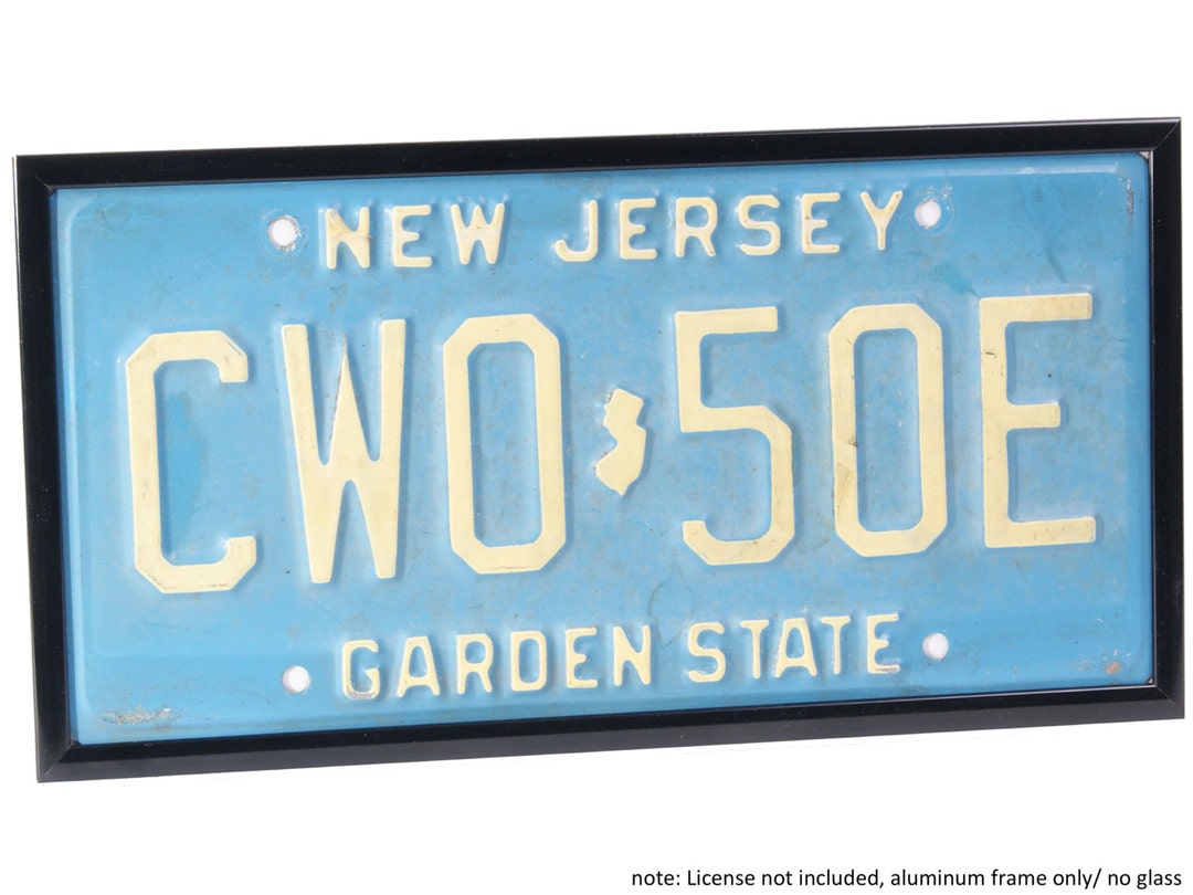 Black License Plate Wall Display Frames, All Aluminum Frame With ...