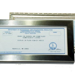 Black Business License Frames With Glass, Easel Back and Hanger for ...