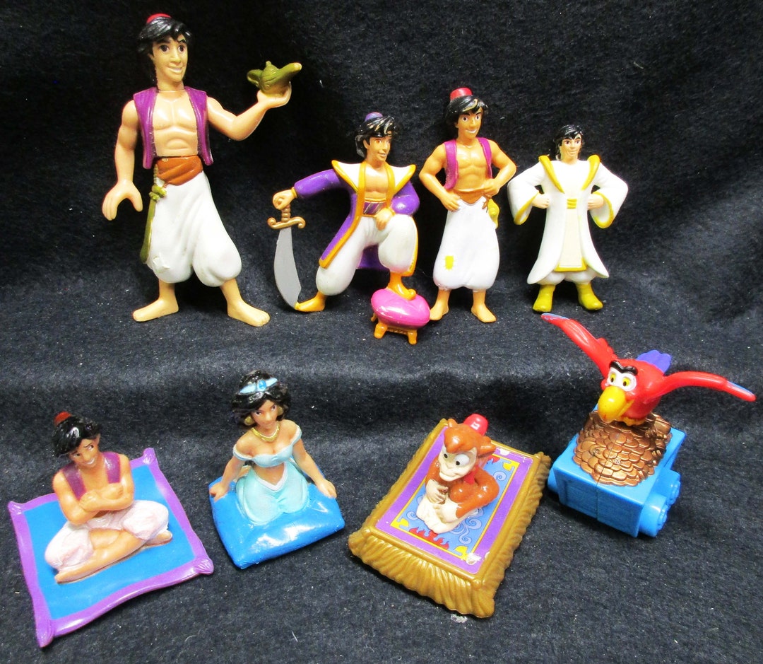 No.3024a SET OF 8 Pieces, Disney. Aladdin, Characters, Happy Meal Toys ...