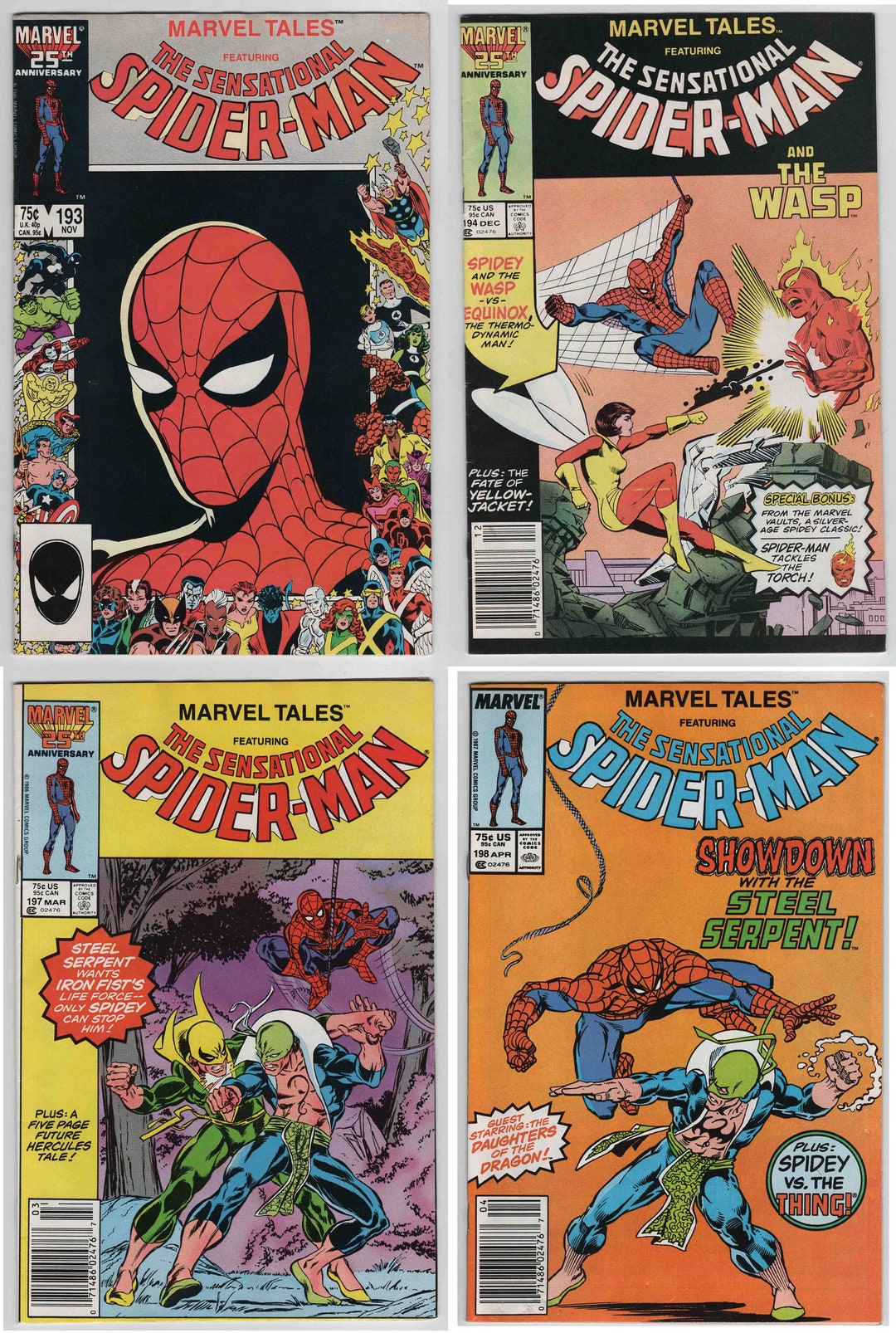 2543aa Set of 4 Marvel Comics Group the Sensational Spider - Etsy
