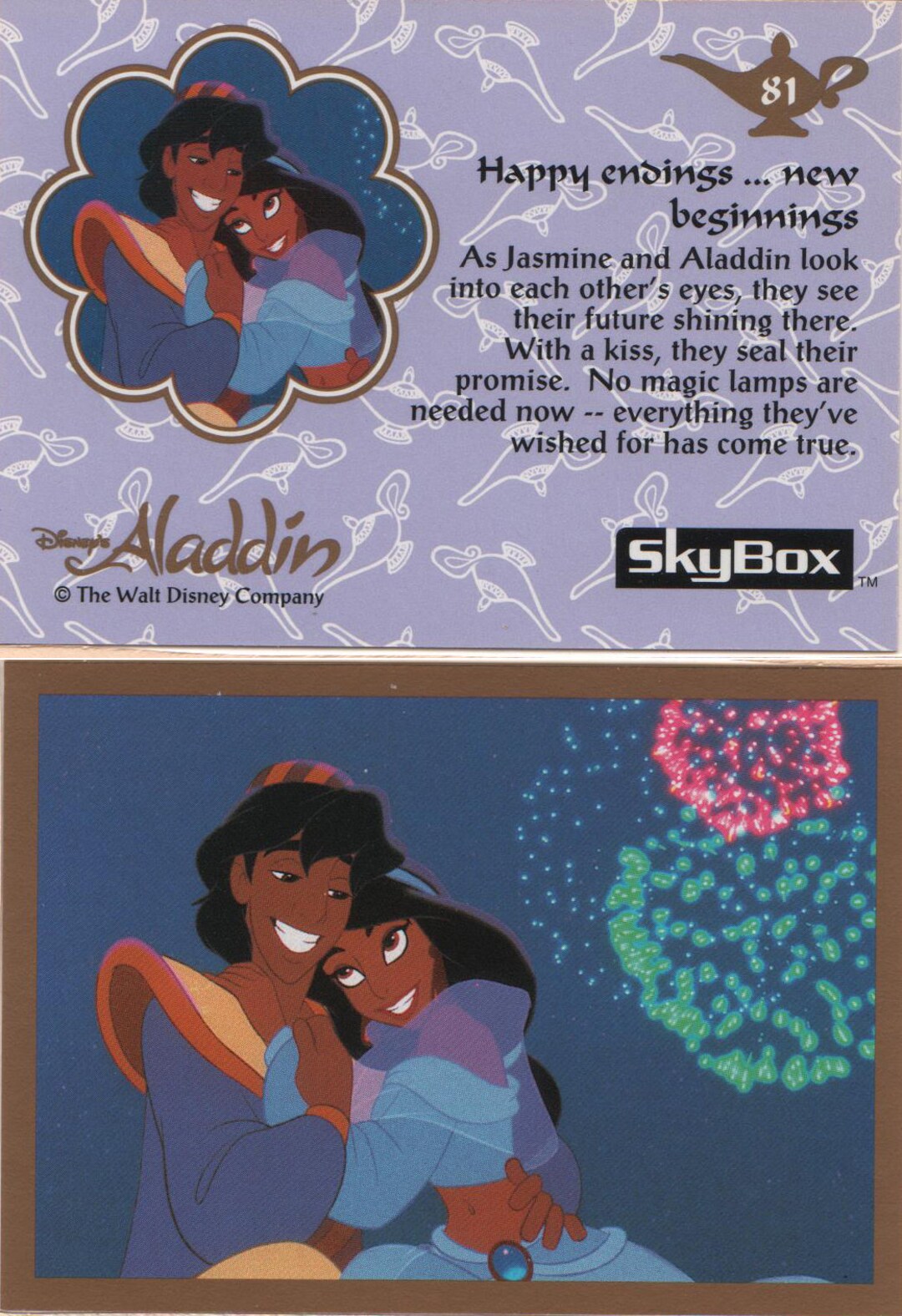 No.2037a Set of 10 Disneys Aladdin Trading Card 81 to 90 Collectable ...