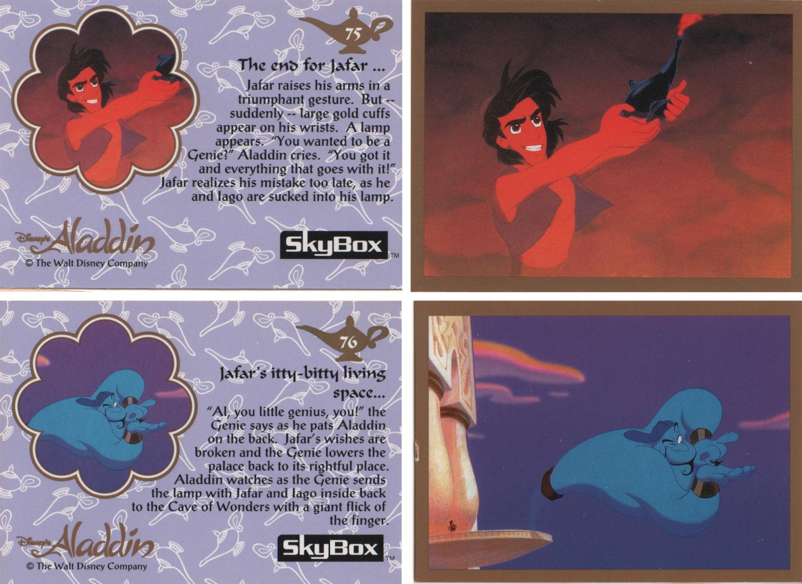 No2036a Set of 20 Disney Aladdin Trading Card 61 to 80 - Etsy