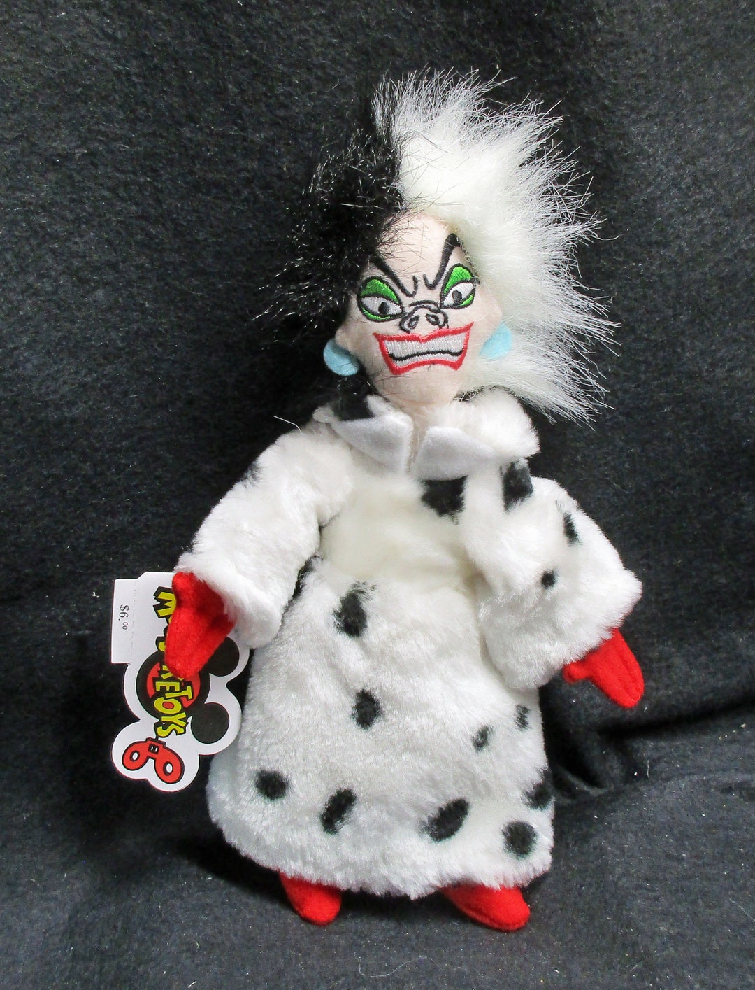 No.3601 Disney Cruella Deville, Mini Bean Bag Doll, New Old Stock. Near ...