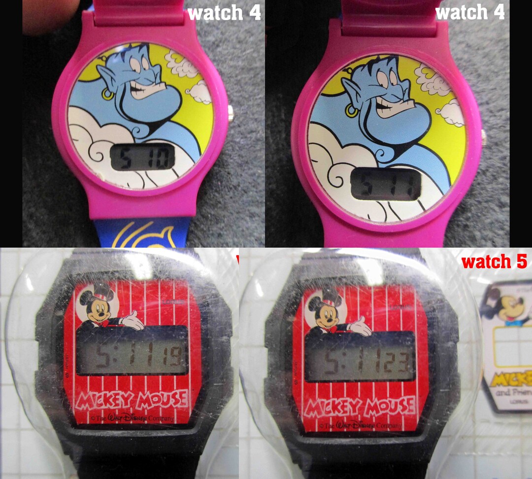 No.2116a 2 Disneys Watchs, Collectible All Work Great, Mint Cond. See ...