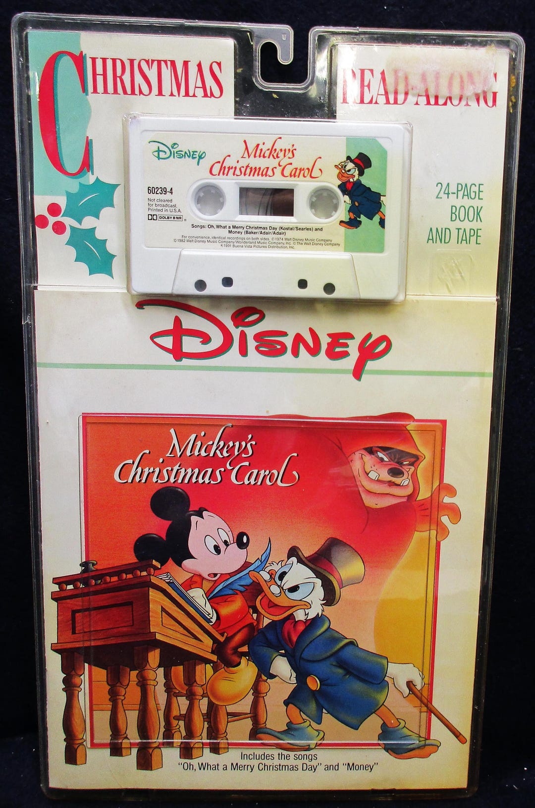 No.3125a Disney, Mickeys Christmas Carol, Story Book and Cassette Tape ...