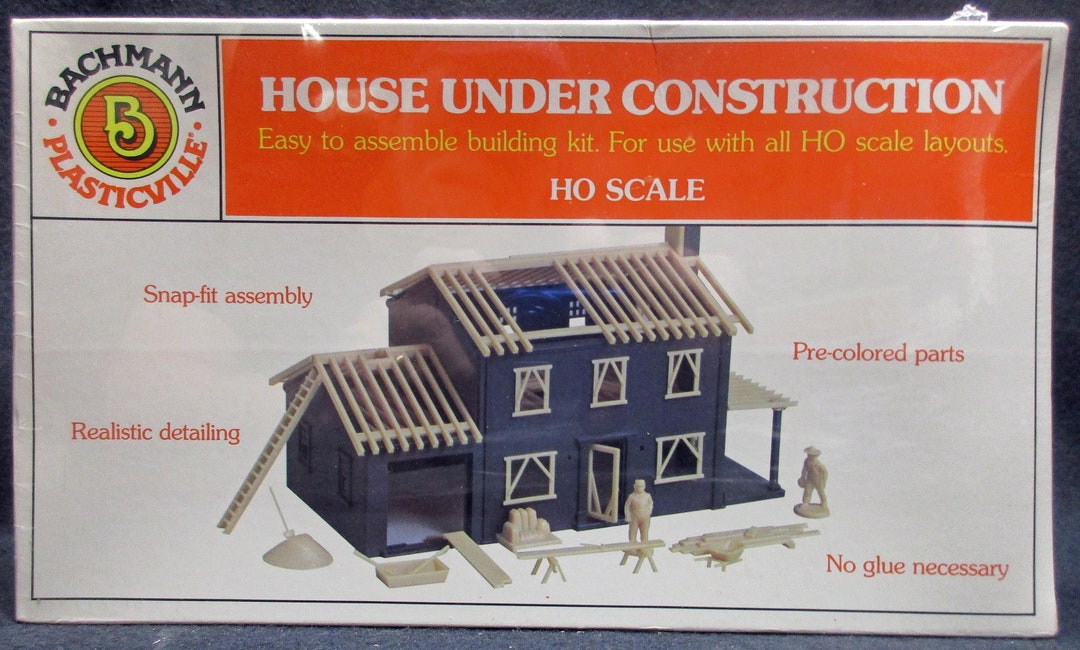 No.3585 H O Scale House Under Construction Kit, Sold in 1980s, Parts ...