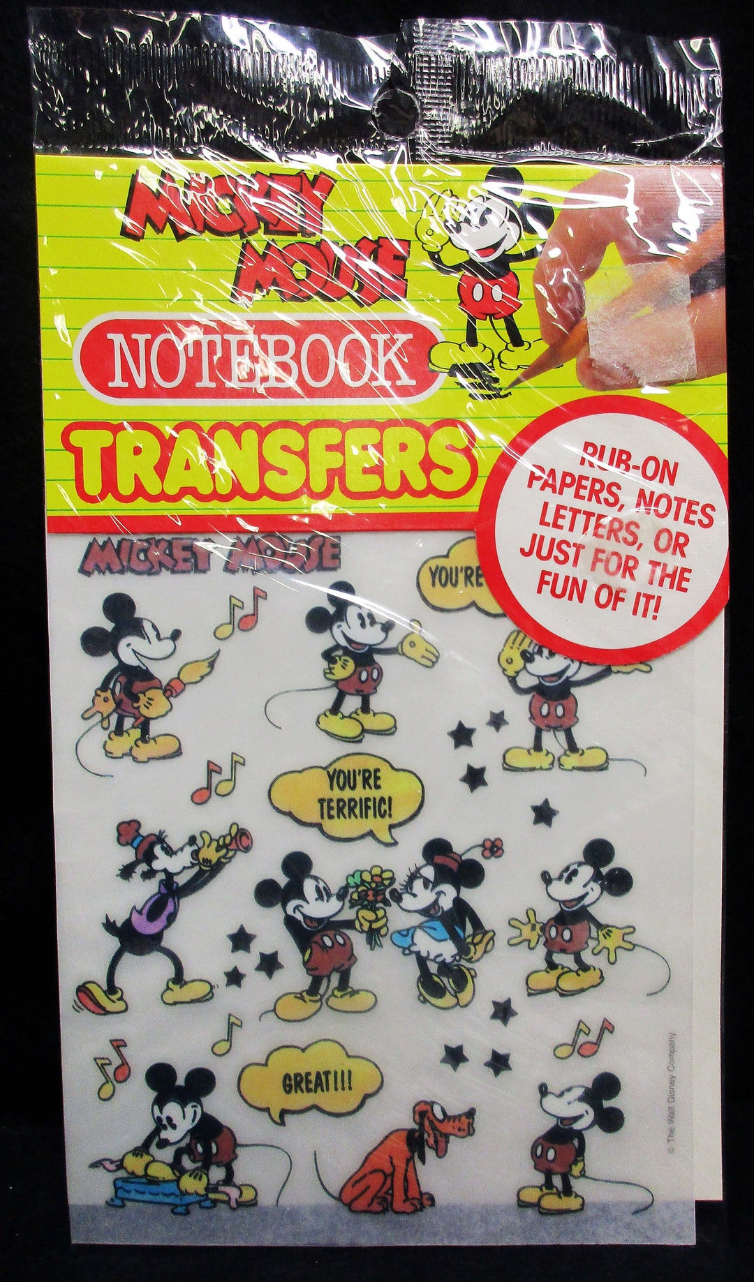 No.2290a 1 Disney Sets of Rub on Pictures. Mint. Condition, Never Used ...