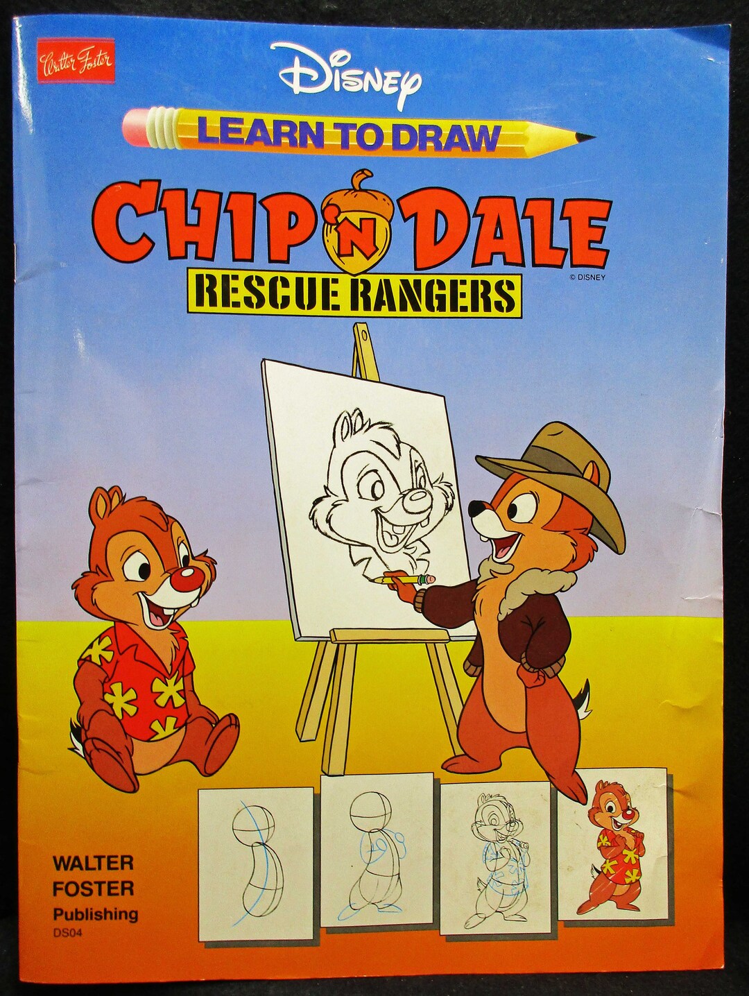 No.3130a Set of 2 Disney, Chip N Dale Drawing Book and Chip N Dale ...