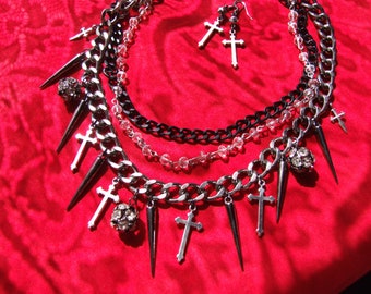 Edgy Cross Necklace - Etsy