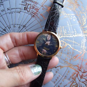 Vintage Early 90's Women Mona Lisa Quartz Watch/vintage Da Vinci Mona ...