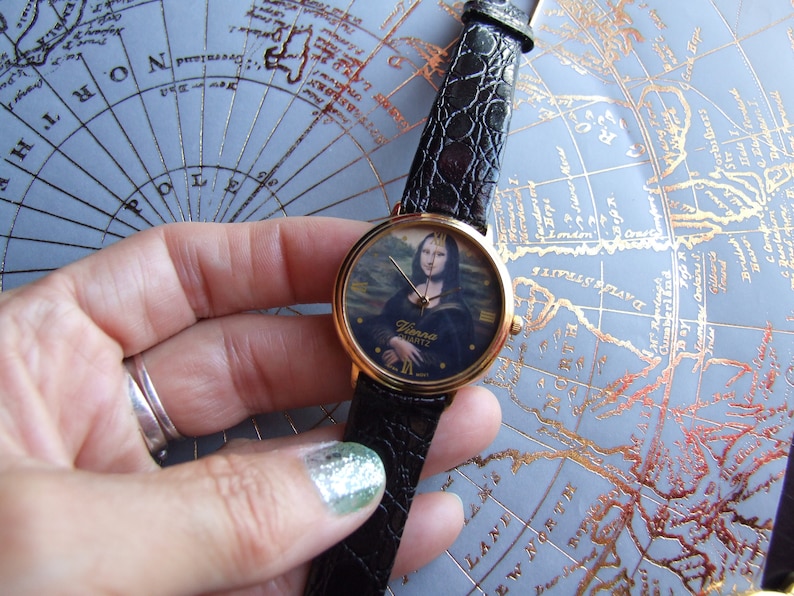 Vintage Early 90's Women Mona Lisa Quartz Watch/vintage Da Vinci Mona ...