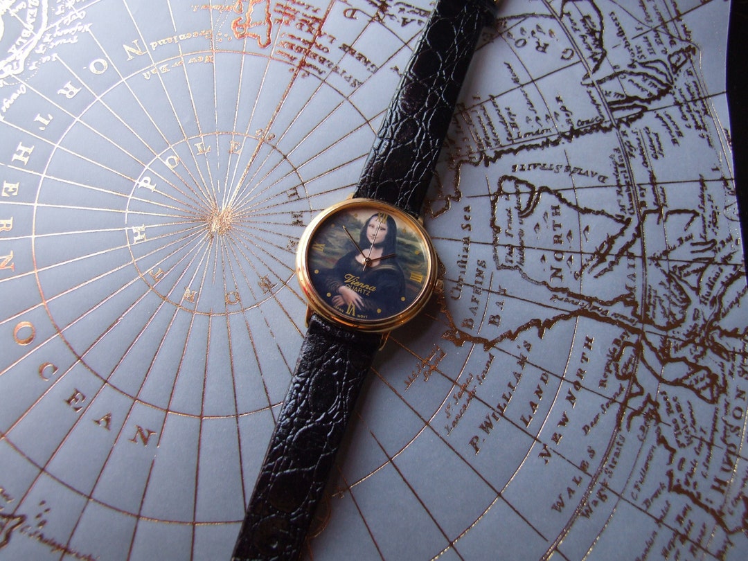 Vintage Early 90's Women Mona Lisa Quartz Watch/vintage Da Vinci Mona ...