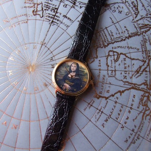 Vintage Early 90's Women Mona Lisa Quartz Watch/vintage Da Vinci Mona ...