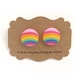Rainbow Earrings Rainbow Studs Rainbow Pastel Colors - Etsy