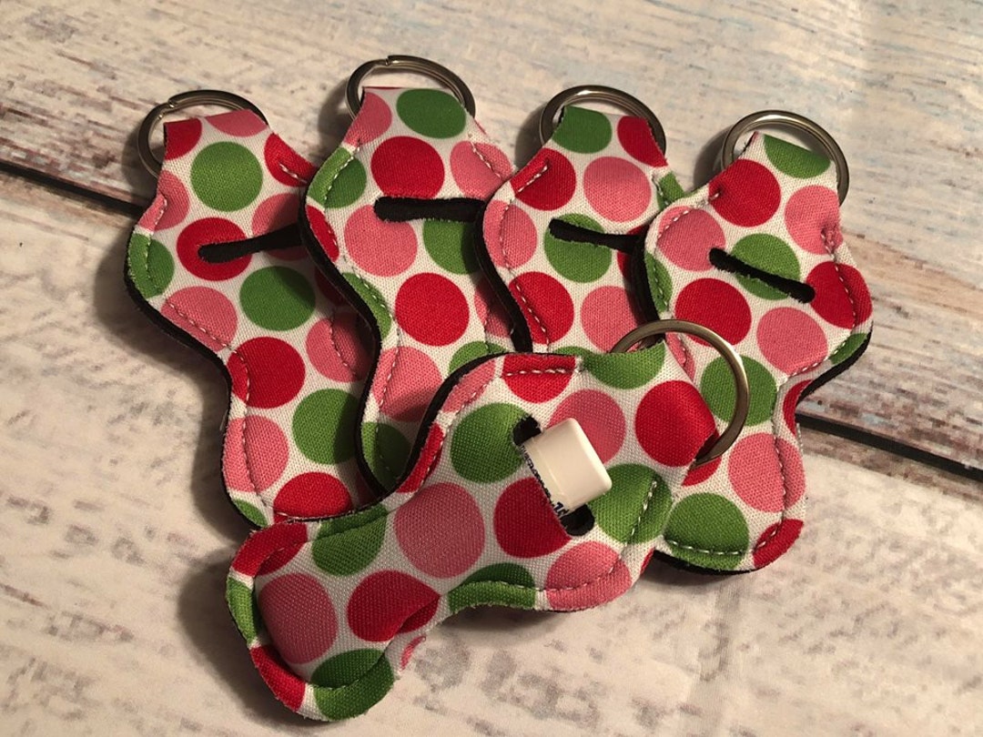 Chapstick Key Chain/ Chapstick Holder/ Lip Gloss Key Chain/ Holder PINK ...