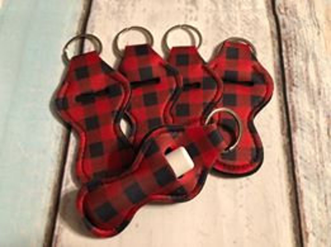 Chapstick Key Chain/ Chapstick Holder/ Lip Gloss Key Chain/ Holder Red ...