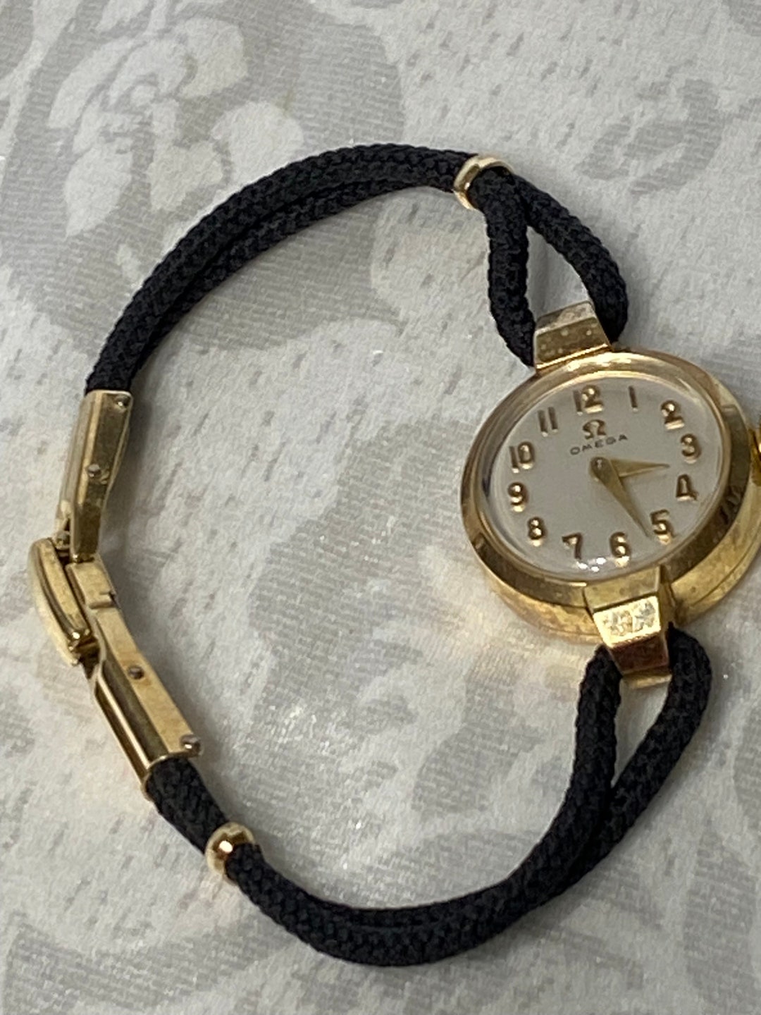 Vintage Omega Watch 14k Gold Solid Gold Case Swiss Made Working D & A ...