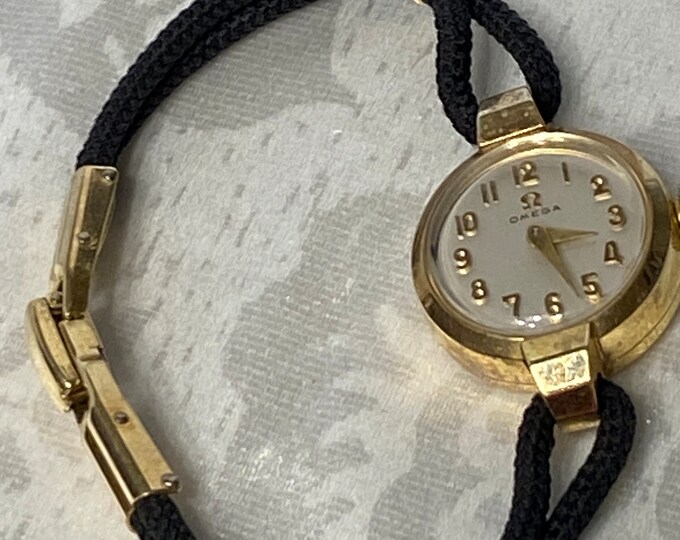 Vintage Omega Watch 14k Gold Solid Gold Case Swiss Made Working D & A ...