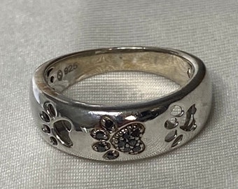 Dog Paw Diamond Ring - Etsy