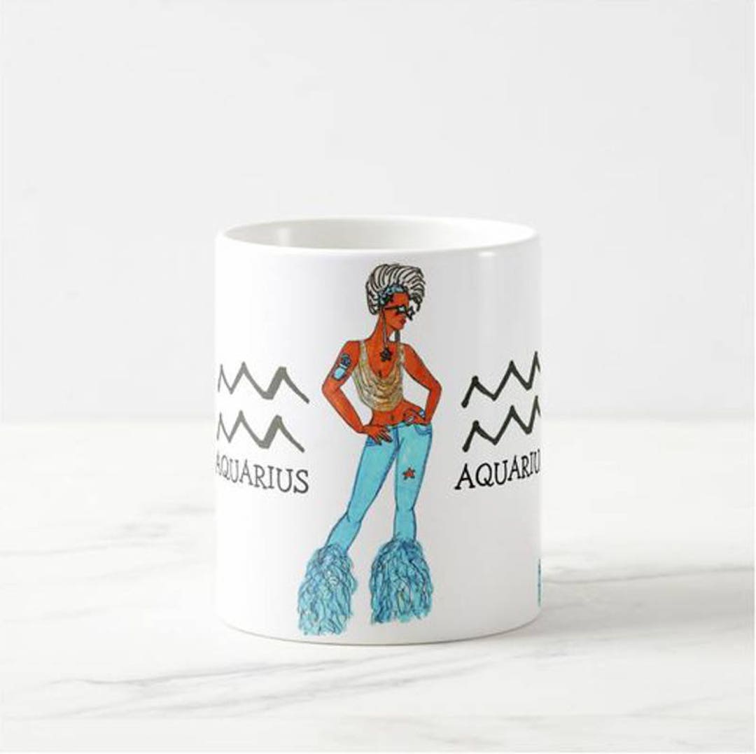 Black Aquarius African American Zodiac Horoscope Rock Star - Etsy