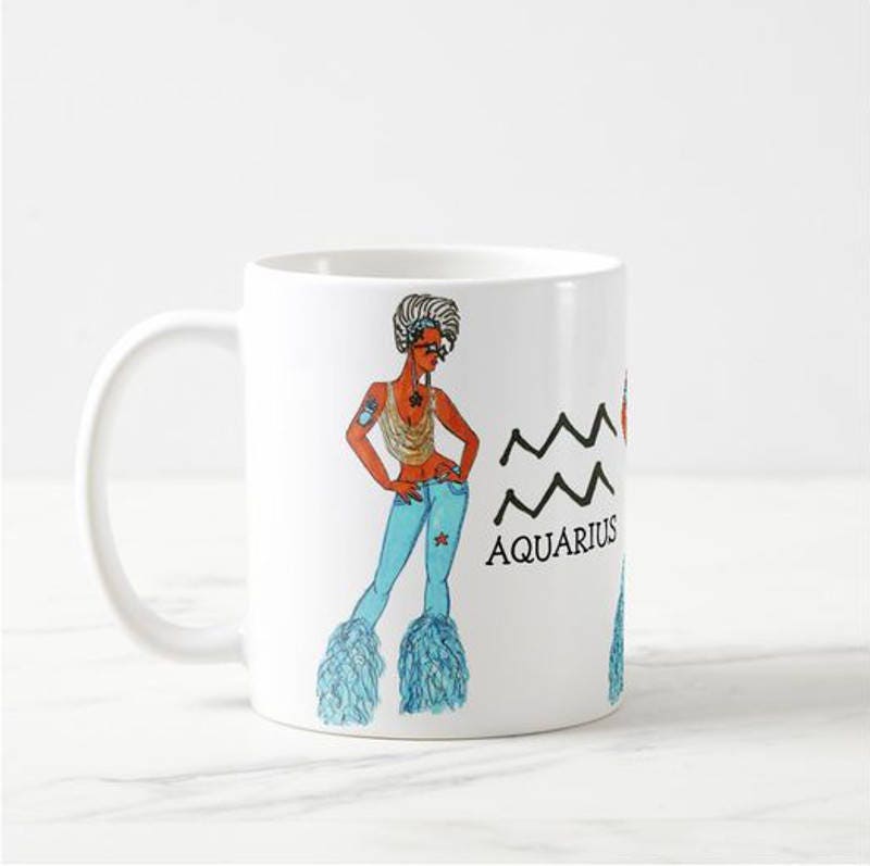 Black Aquarius African American Zodiac Horoscope Rock Star - Etsy