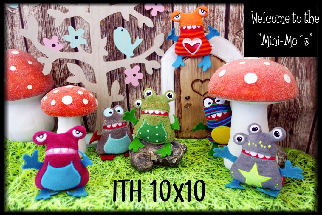 Mini-mos" - Mini Monsters - 2 Variants 10 X 10 - Etsy