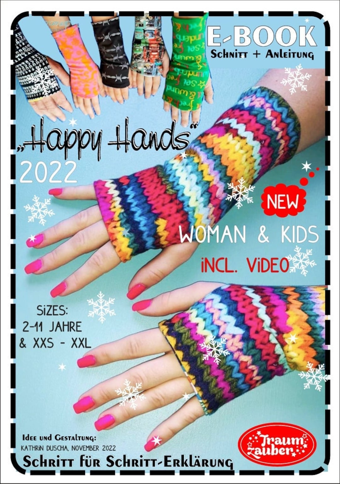 Happy Hands 2022 Kids and Women - Cuffs E-book 2-11 Years and XXS-XXL ...
