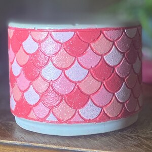 Sparkly Mermaid Planter Pot | Glittery Fish Scales | Handmade Hand ...