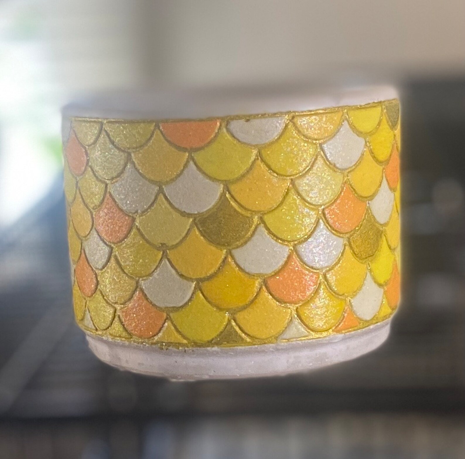 Sparkly Mermaid Planter Pot | Glittery Fish Scales | Handmade Hand ...
