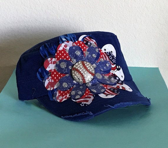 Hand Decorated Ladies Hat Baseball Theme | Etsy