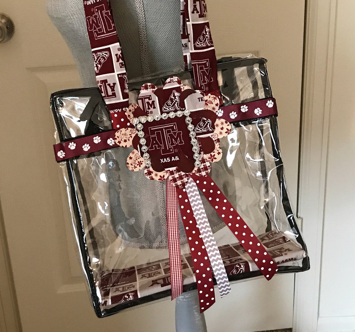 Hand-decorated Clear Stadium Totes With Texas A&M Theme - Etsy