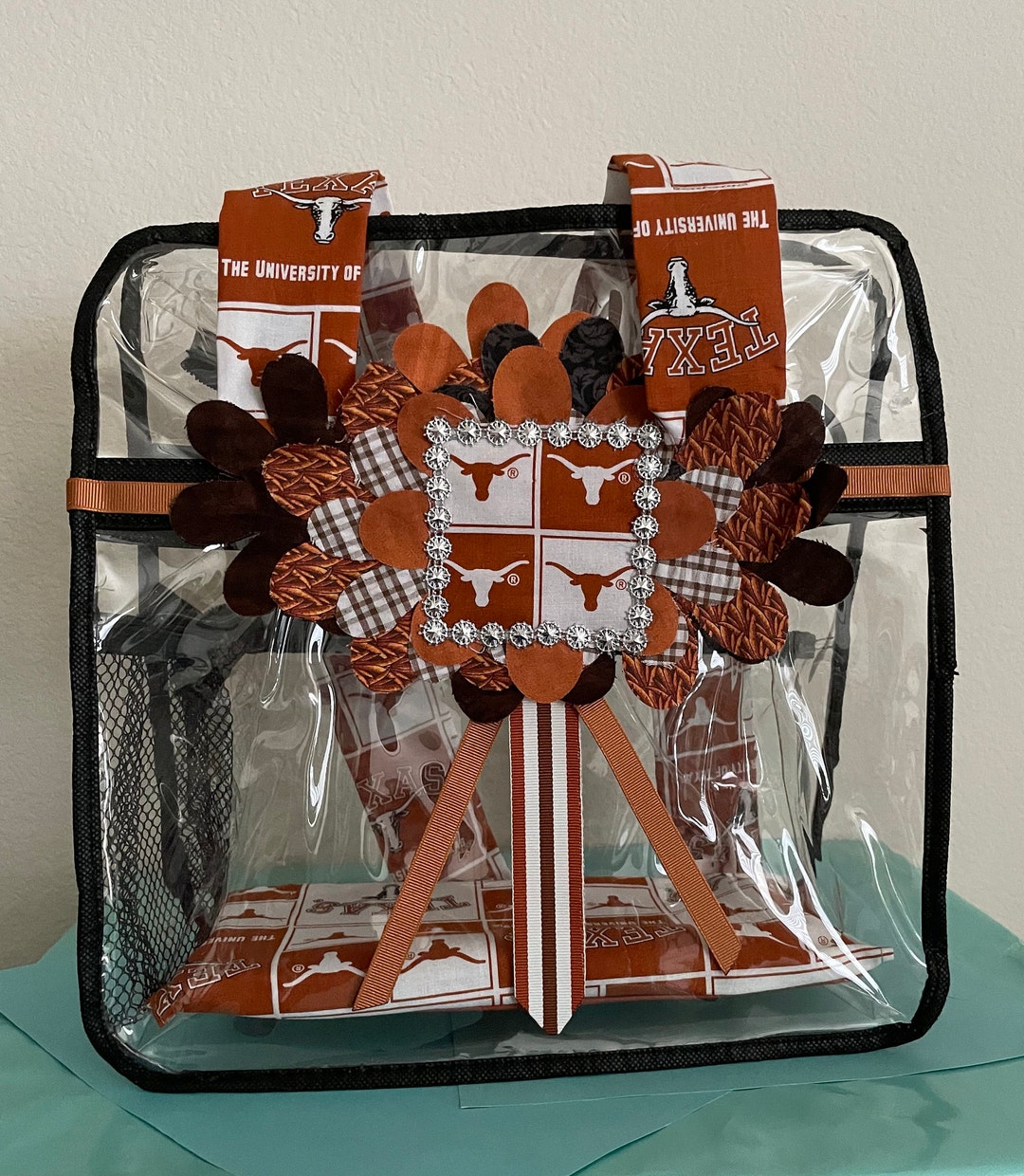 Hand-decorated Clear Stadium Approved Totes in University of Texas ...