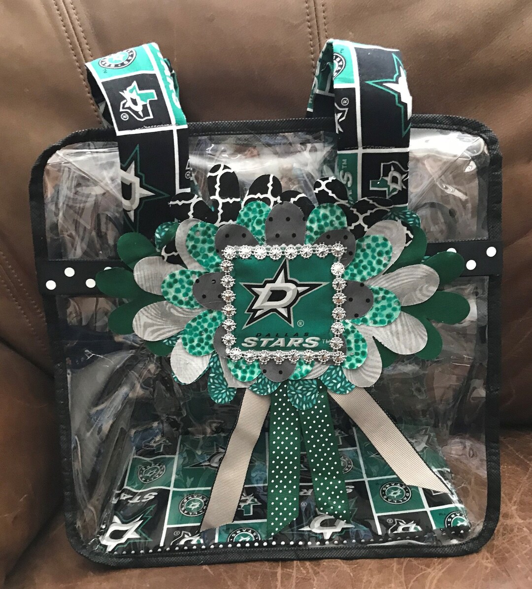 Hand-decorated Clear Stadium Tote in Dallas Stars Theme - Etsy