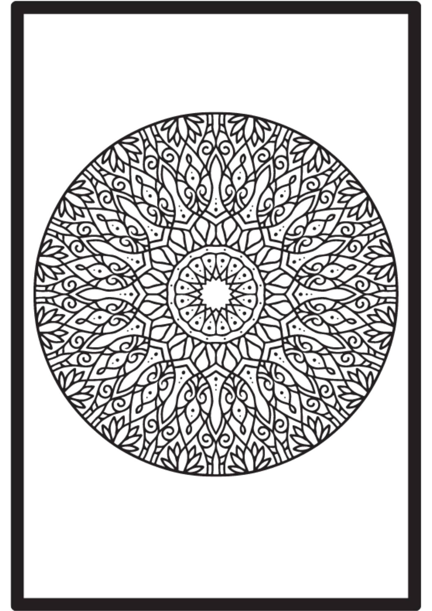Digital Mandala Coloring Book | Printable Adult Coloring Pages ...