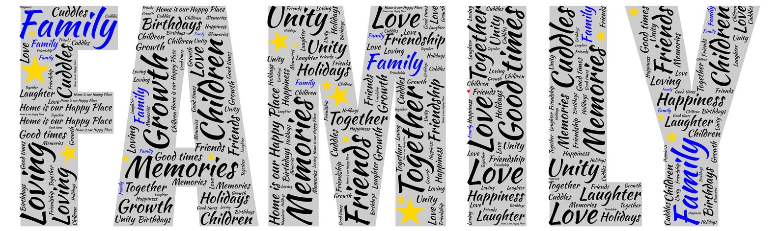Family Word Cloud: High Quality PNG Download to Print and Frame - Etsy