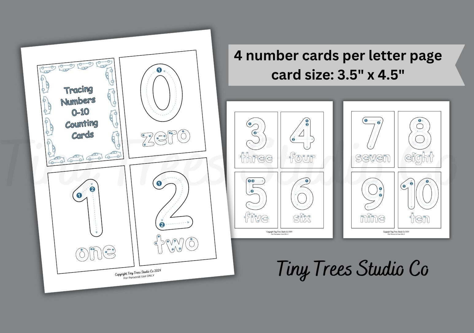 0-10 Numbers Tracing Packet and Number Cards, Preschool and ...