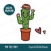 Valentine Cactus PNG Clipart Bundle, Cactus Clipart, Valentine Clip Art ...