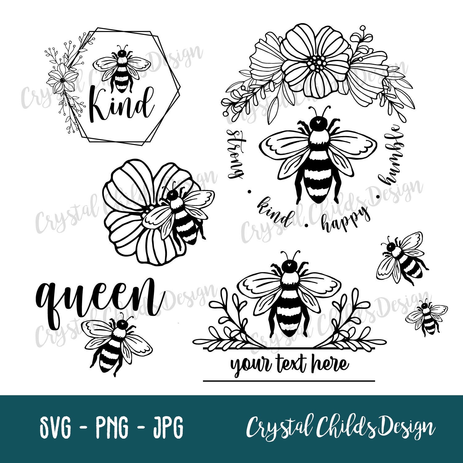 Bee SVG Bundle Cricut Bee SVG Bundle SVG Bee Floral Bundle - Etsy