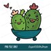 Valentine Cactus PNG Clipart Bundle Cactus Clipart Valentine - Etsy