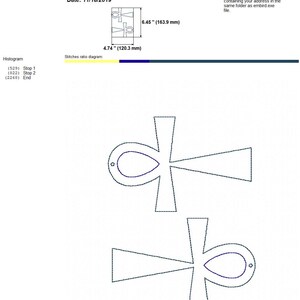 Ankh Bookmarks Embroidery Design Digital File - Etsy