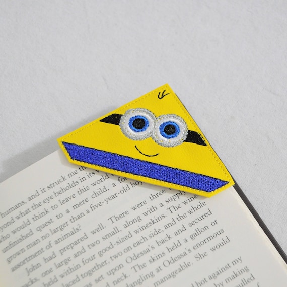 1 Eyed Yellow Helper Corner Bookmarks Embroidery Design | Etsy
