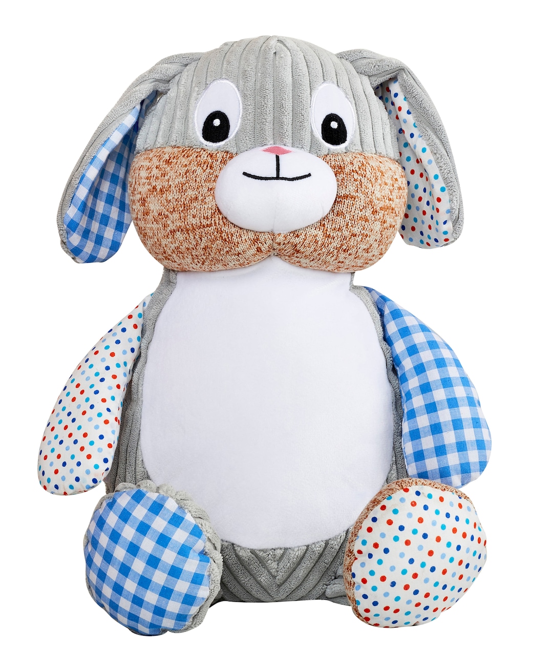 Personalized Blue Rabbit Stuffed Animal Ring Bearer Flower Girl Baby ...