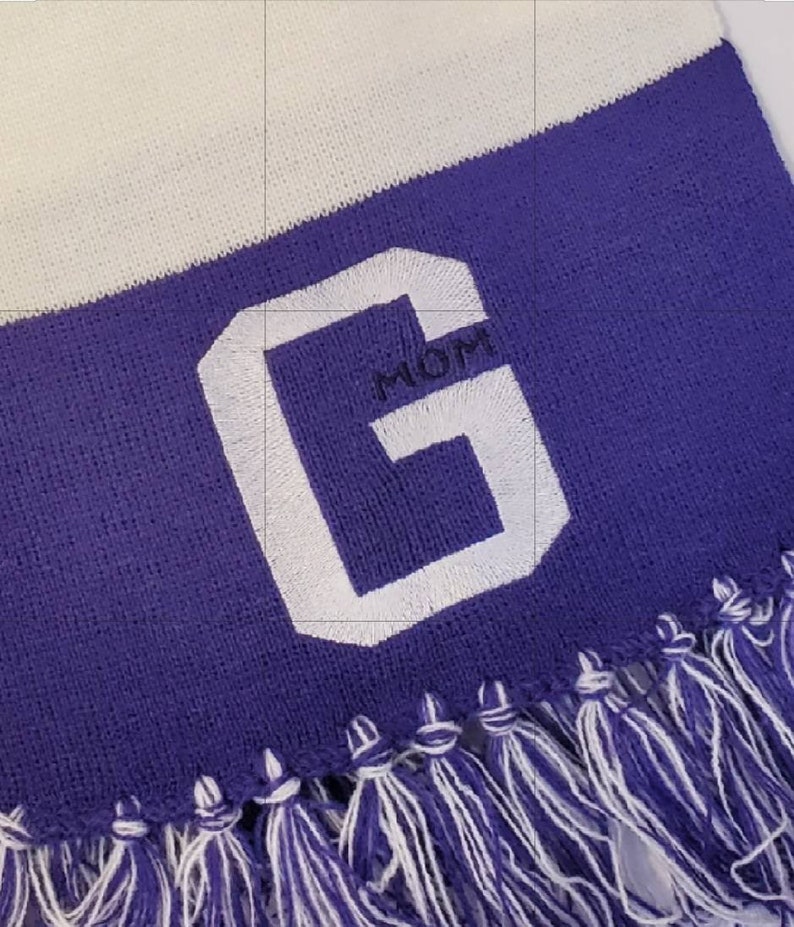 Embroidered Scarf College Colors Scarf School Colors Gift - Etsy