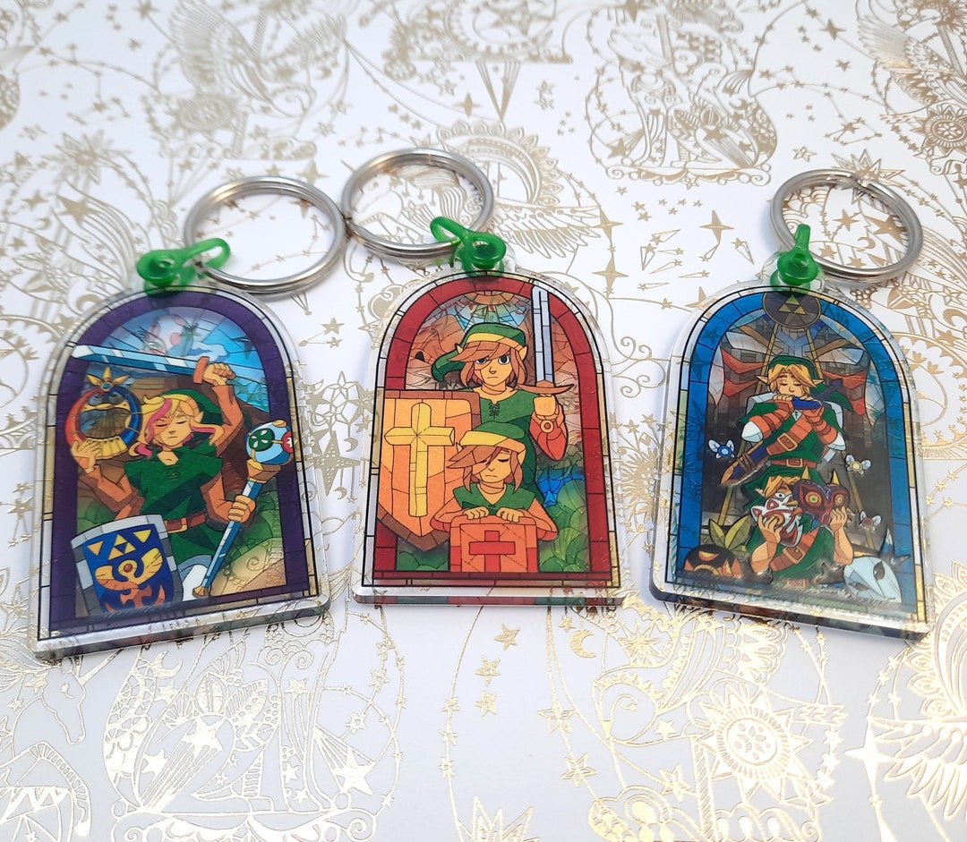 Stained Glass Link Keychains - Etsy