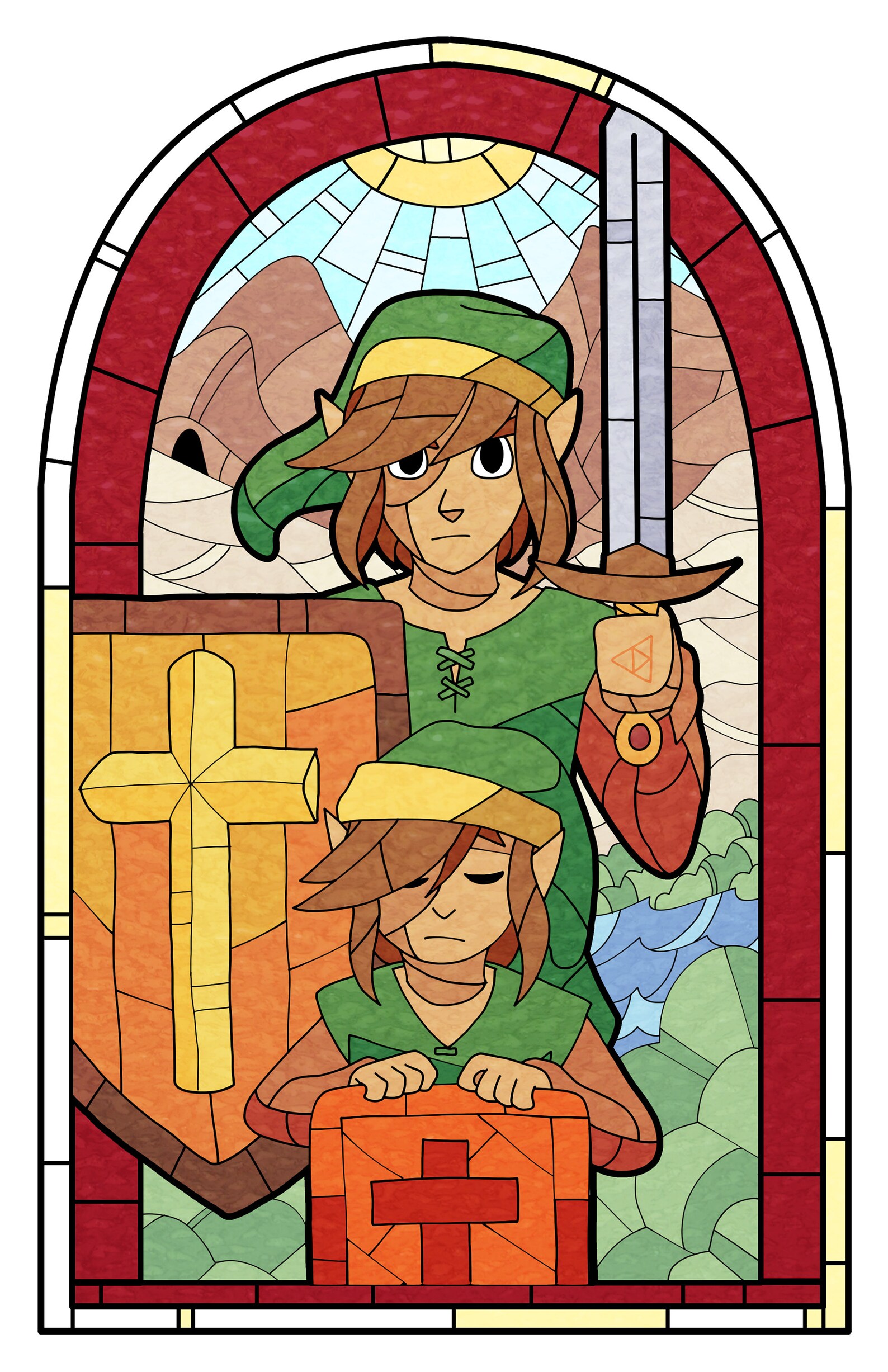 Stained Glass Hyrule - Etsy