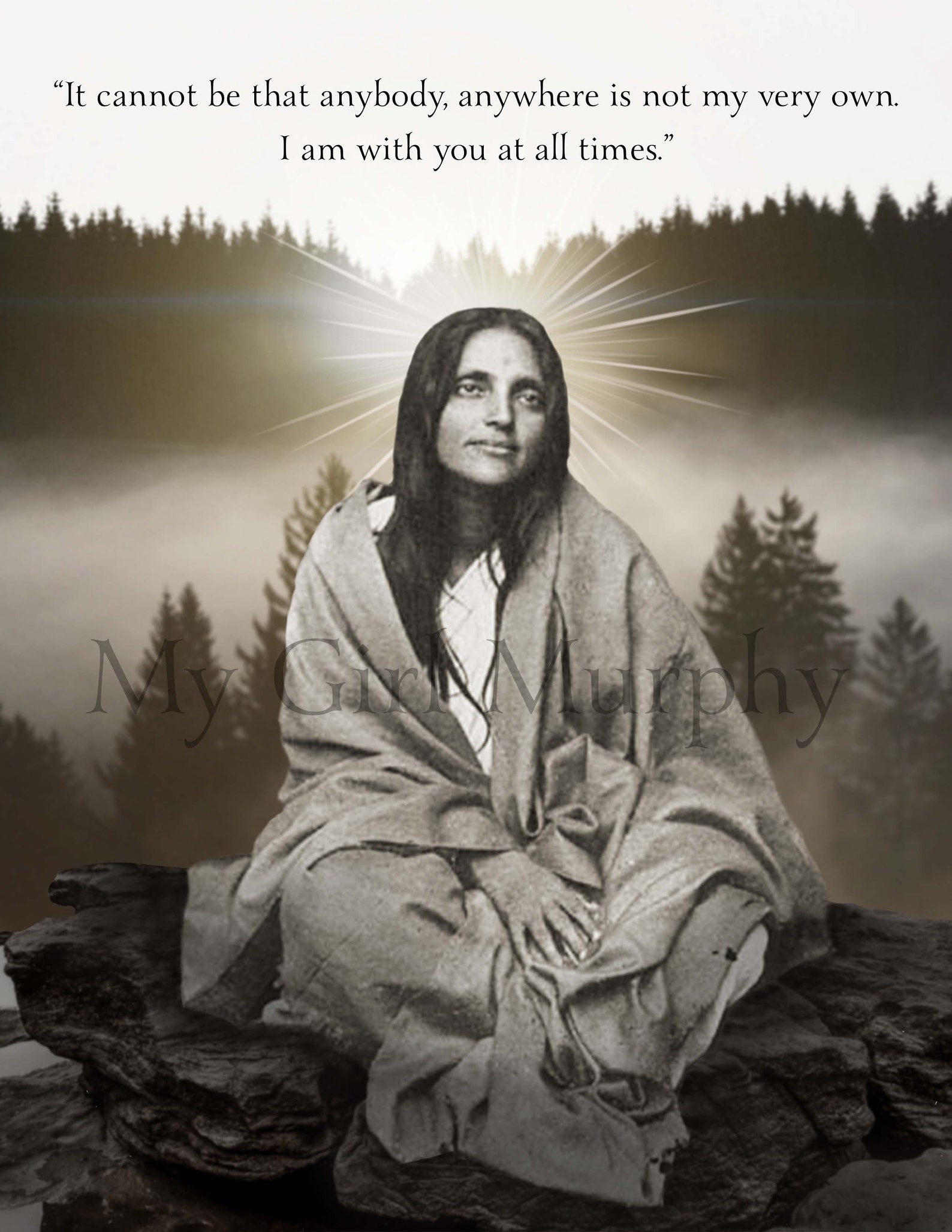Sri Anandamayi Ma Spiritual Collage Unframed Poster Abstract - Etsy