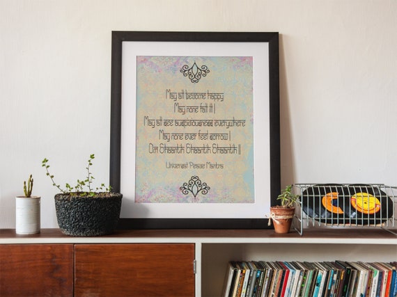 Universal Peace Prayer Unframed Poster 16 X 20 Shanti Mantra - Etsy