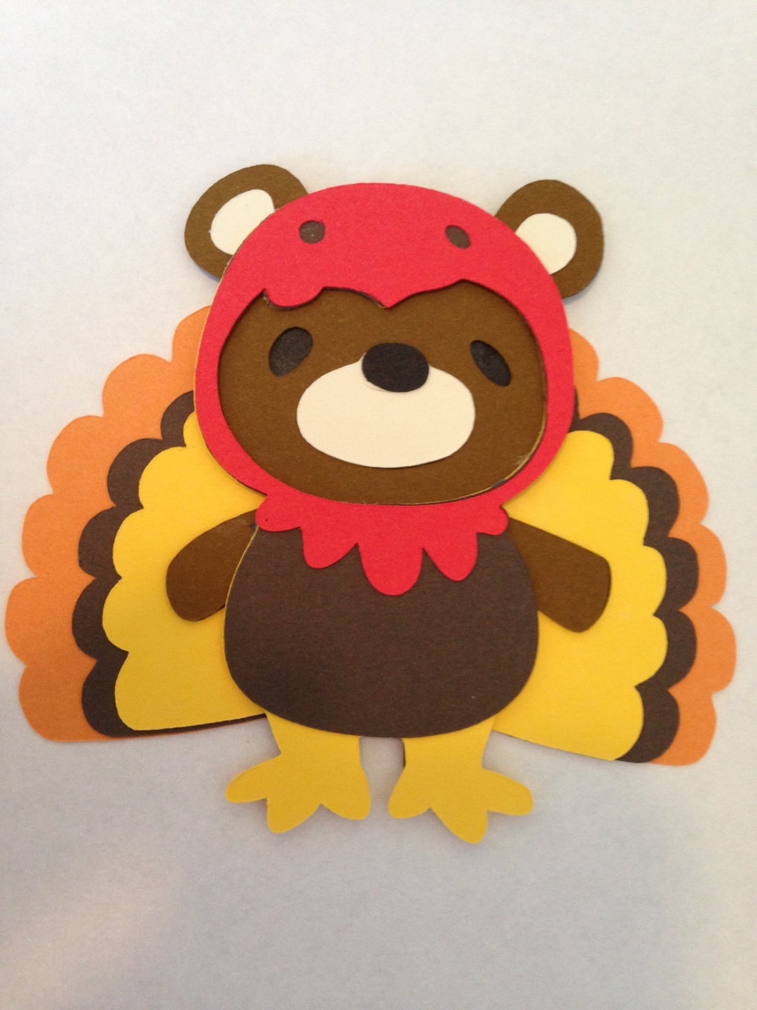 Teddy Bear Turkey Die Cut - Etsy