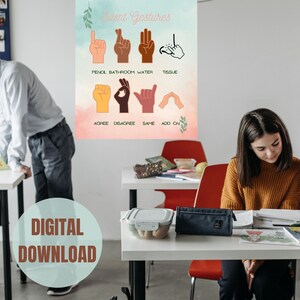 Editable Classroom Hand Signals Posters/ Classroom Posters/ Elementary ...