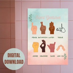 Editable Classroom Hand Signals Posters/ Classroom Posters/ Elementary ...